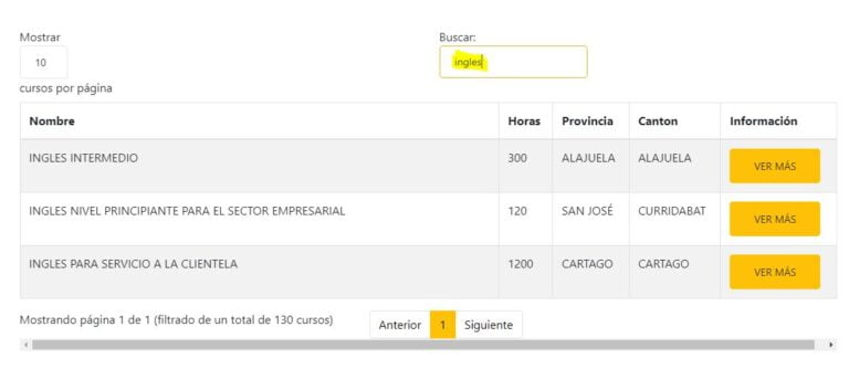 INA cursos de ingles 2025